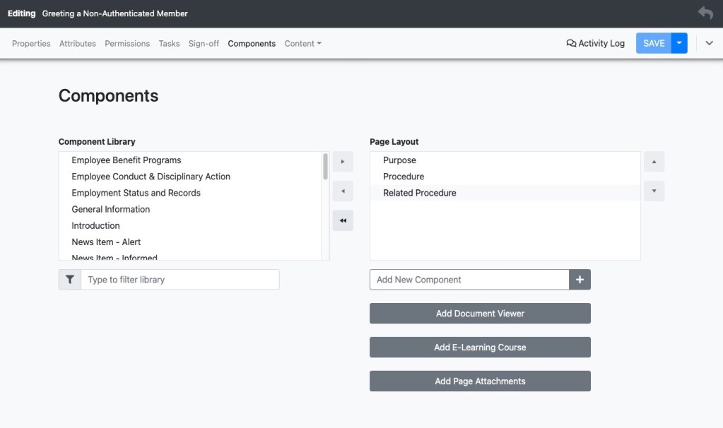 What are Page Components? - Ondexx Help Center